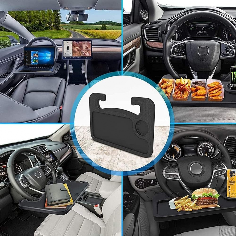 Car Steering Wheel Tray Laptop Desk Mount Table Eating Food Stand Drink ...